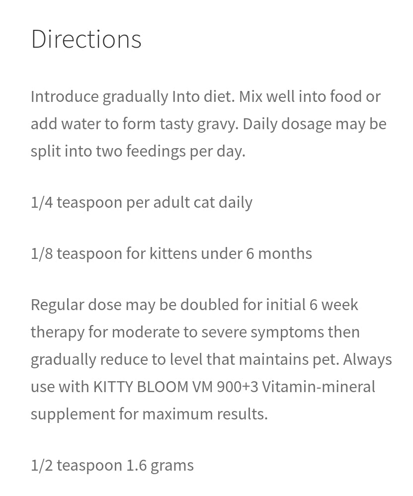 Kitty Bloom Feline Gluco Plus – Best in Show Naturals